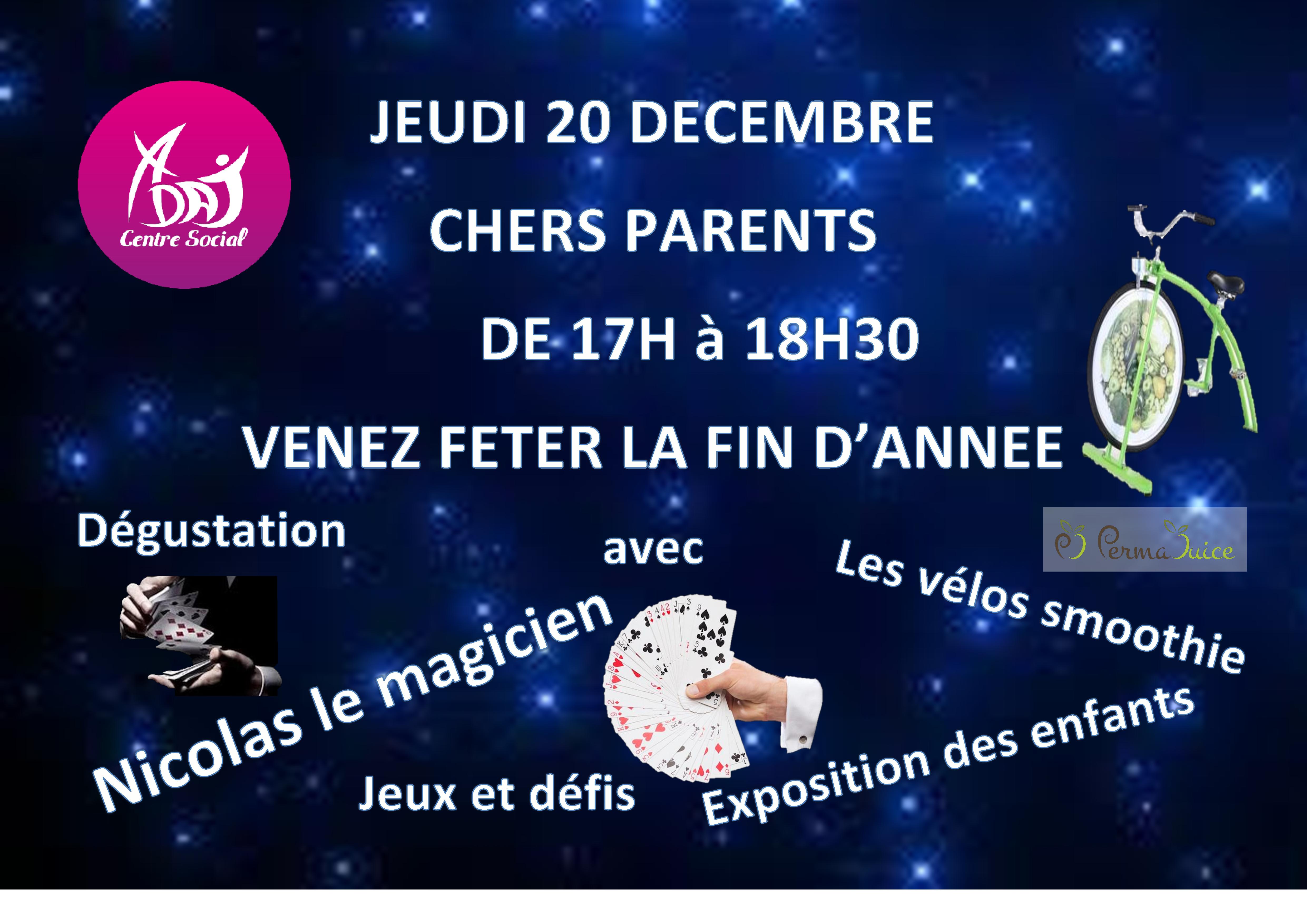Temps convivial de fin d’année – Centre Socio Culturel ADAJ